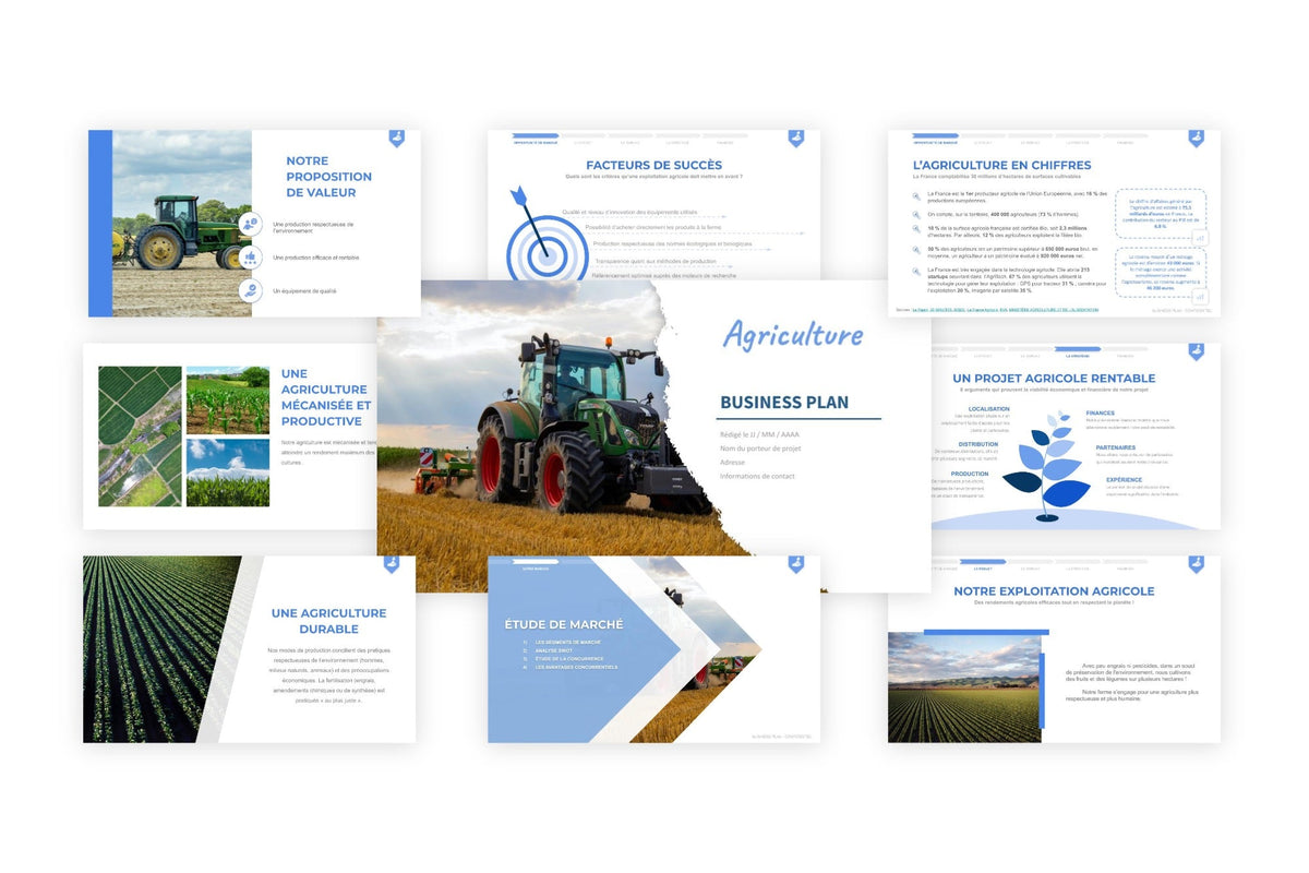 Un exemple gratuit de présentation d'un projet agricole