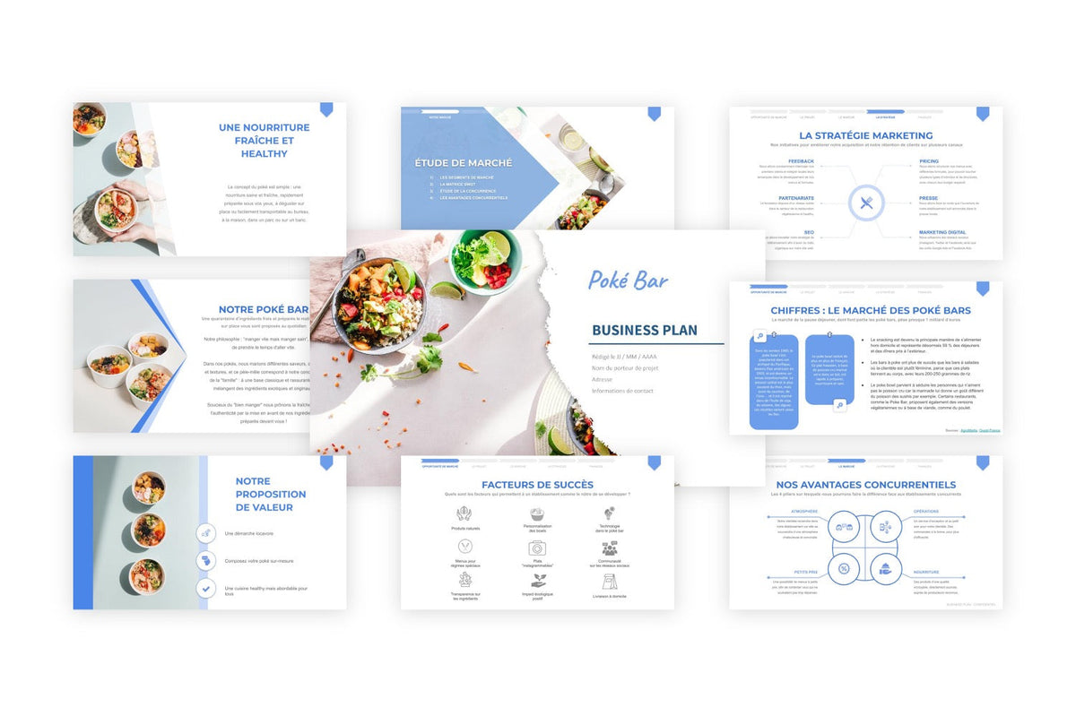 Un exemple gratuit de présentation d'un projet de poké bar