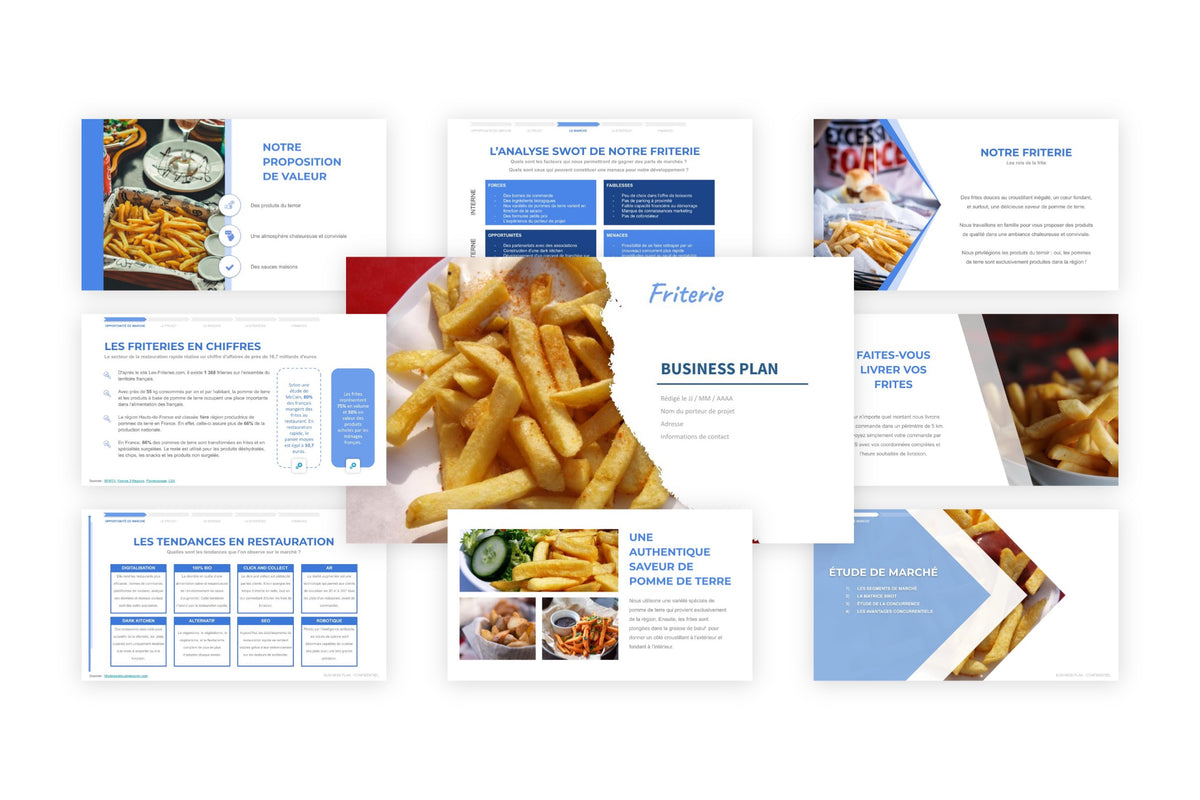 Un business plan rédigé pour une friterie (35 pages)